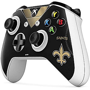Skinit Decal Gaming Skin Compatible with Xbox One S Controller - Officially Licensed NFL New Orleans Saints Team Jersey Design