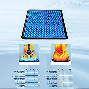 Damcoola Seat Cushion for Office Home Chair, Car & Wheelchair, Honeycomb Gel Seat Pad for Hip Massage, Back, Tailbone, Coccyx & Sciatica Pain Relief, Ergonomic, Breathable& Anti-Slip
