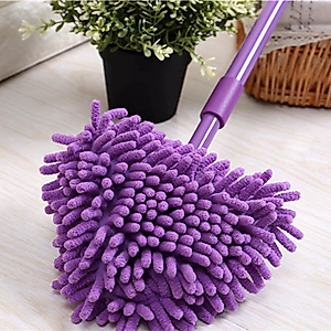 ALILILI 180 Degree Rotatable Adjustable Triangle Cleaning Mop,Multi-functional Retractable,Equipped With 2PCS Replacement Mop Cloth (Blue),3 Piece Set