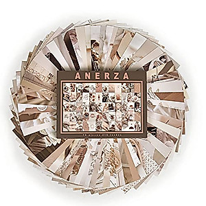 ANERZA Beige Wall Collage Kit Aesthetic Pictures, Boho Room Decor for Bedroom Aesthetic, Posters for Room Aesthetic, Cute Photo Wall Decorations for Teen Girls, Dorm Trendy Wall Art