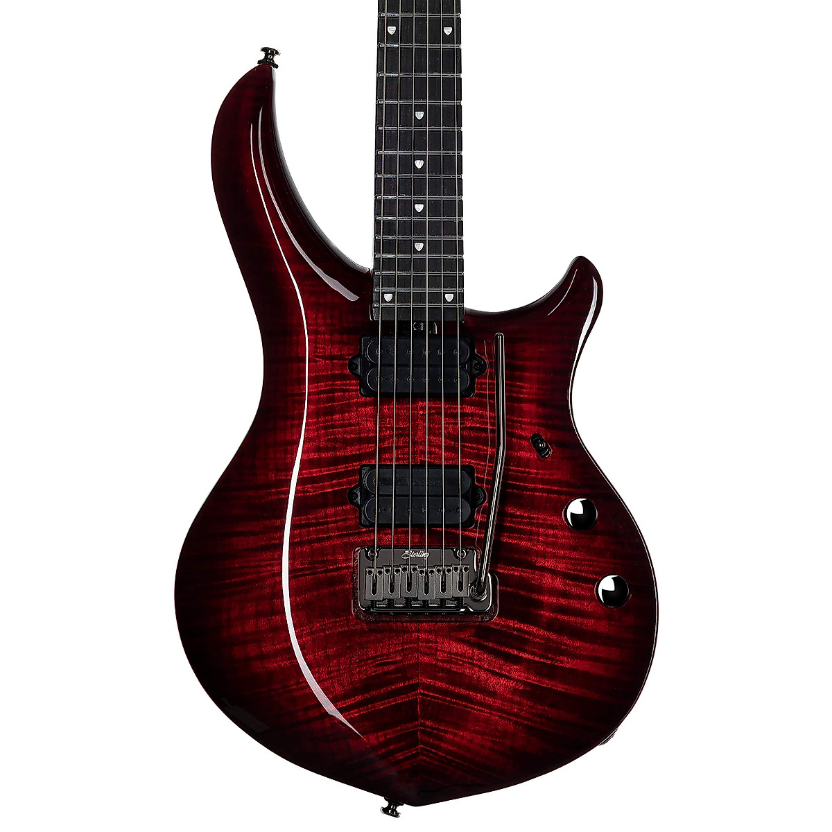 Sterling by Music Man 6 String Solid-Body Electric Guitar, Right, Royal Red (MAJ200XFM-RRD)