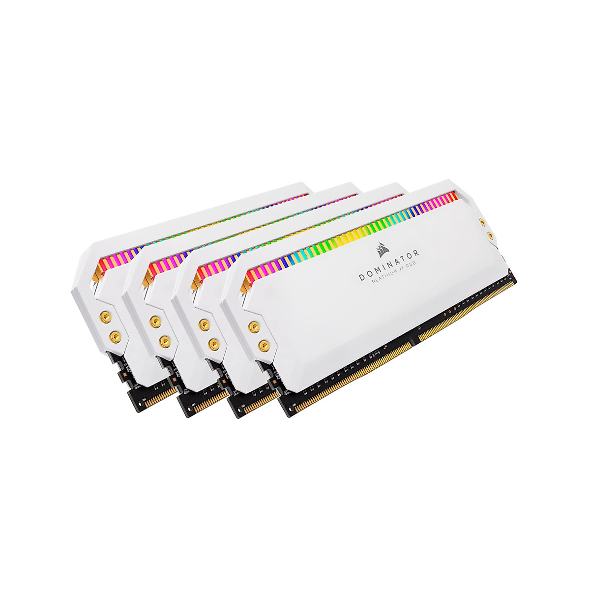 Corsair Dominator Platinum RGB 32GB (4x8GB) DDR4 3200MHz C16 Desktop Memory (12 Ultra-Bright CAPELLIX RGB LEDs, Patented Dual-Channel DHX Cooling Technology, Intel XMP 2.0 Support) White