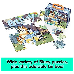 Bluey 11 Puzzle Bundle Set, 8- and 24-Piece Wood, Fuzzy, & Die-Cut Jigsaw Puzzles for Preschoolers and Kids