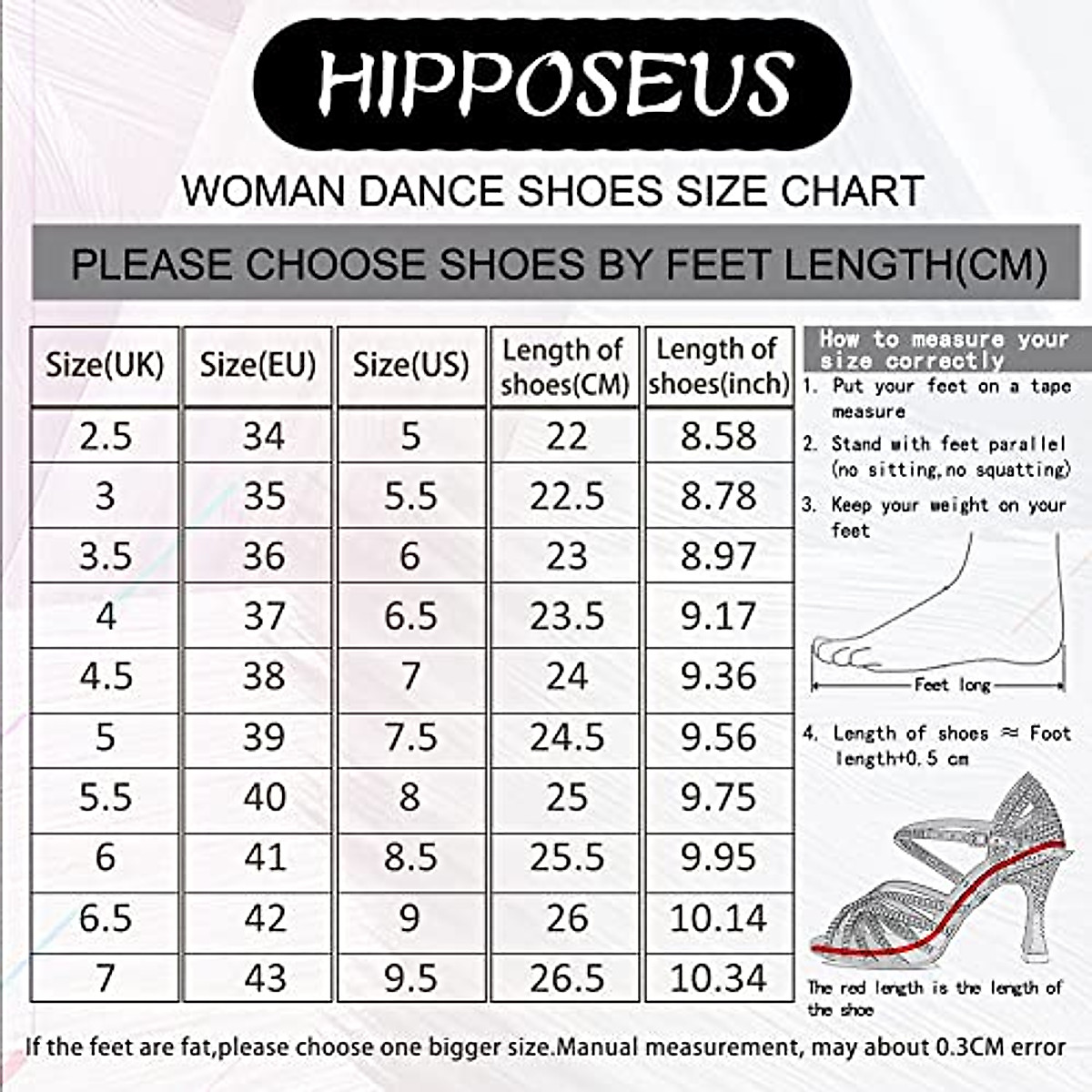 HIPPOSEUS Latin Dance Shoes for Women with Closed Toe Lace up Ballroom Latin Salsa Tango Dance Practice Shoes Low heel 1.75",Black Red, 7.5 B(M) US