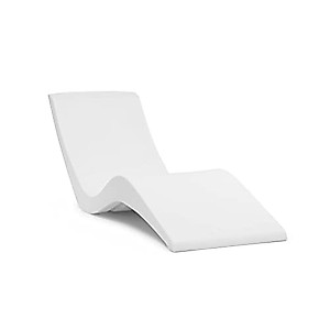 Aqua Outdoors - in-Pool Chaise Lounger - Inside Pool & Sun Shelf Lounge Chair - Designed for Water Depths Up to 9” - Compatible with All Pool Types - Poolside & Sun Deck Tanning - Classic White