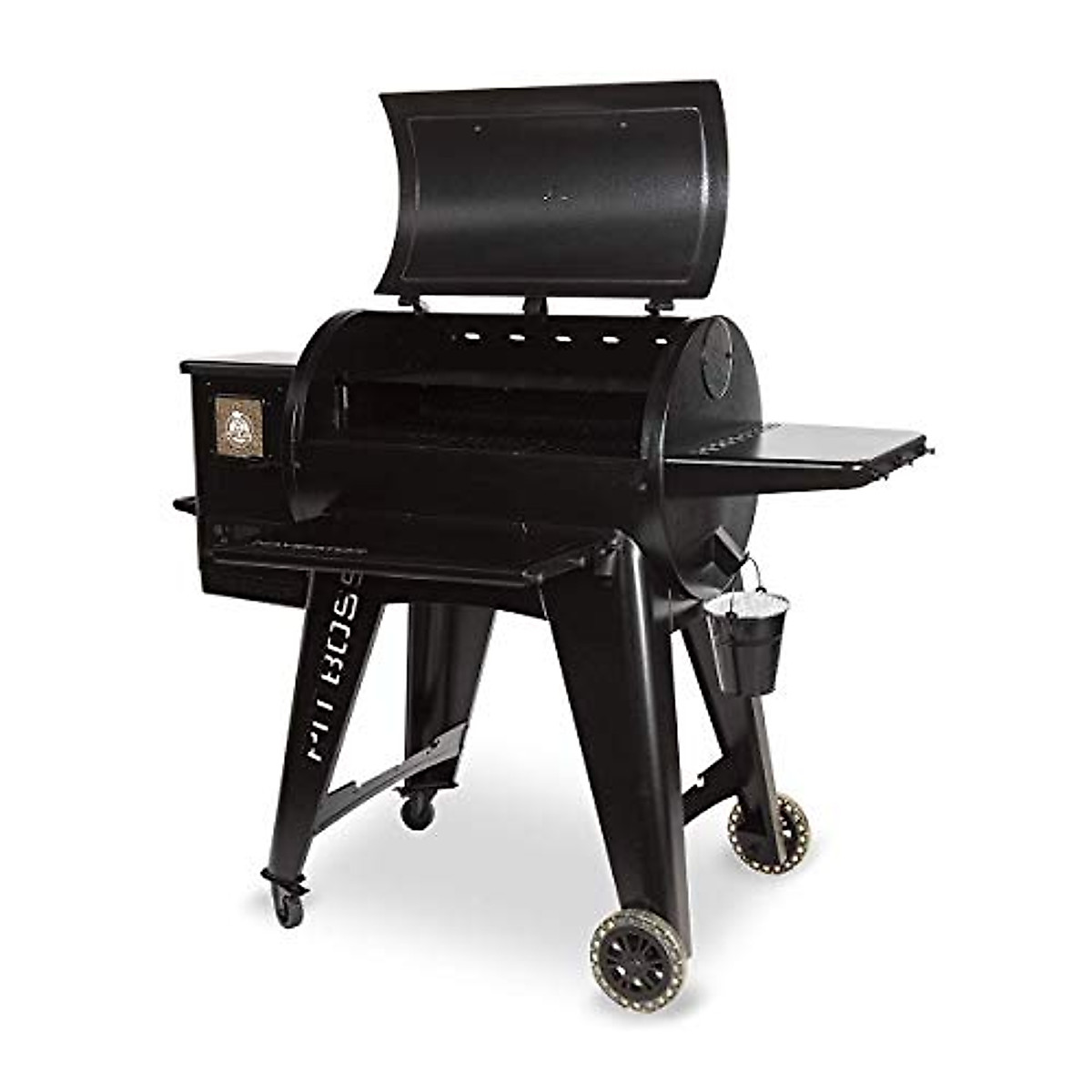 PIT BOSS PB850G Wood Pellet w/Fitted Grill Cover and Folding Front Shelf Included, 850 sq. inch, Black