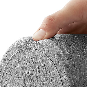Philosophy Gym 24" High-Density Foam Roller for Exercise, Massage, Muscle Recovery - Round, Gray