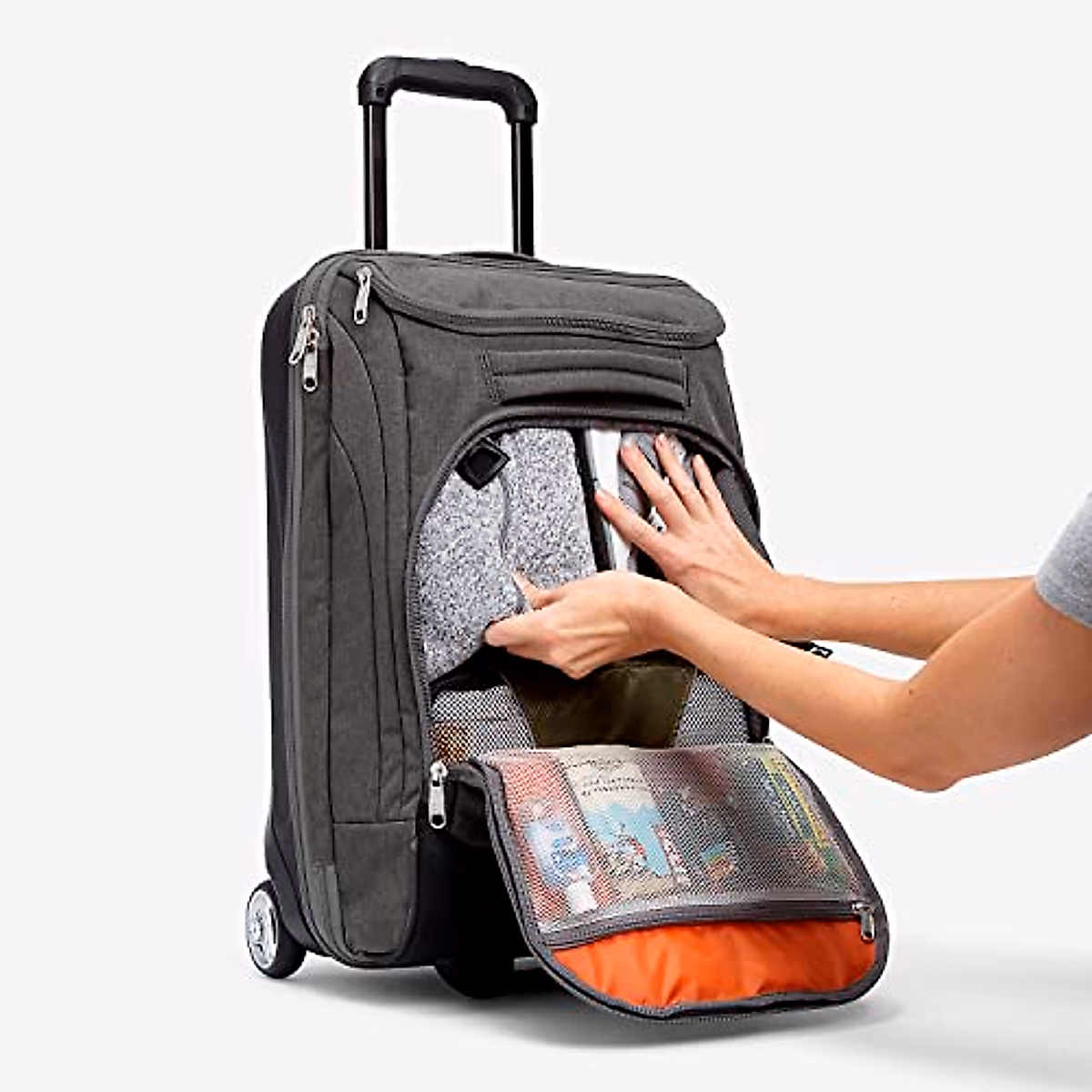 ebags ebags Mother Lode 21 Inches Carry-On Rolling Duffel - Luggage (Heathered Graphite)