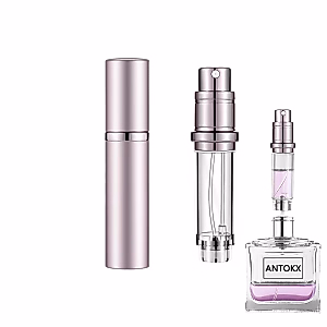 ANTOKX Travel Perfume Bottle Refillable Atomizer - 5ML Perfume Atomiser, Pocket Perfume Dispenser, Scent Pump Case, Leakproof Portable Perfume Sprayer for Women and Men (Pink)