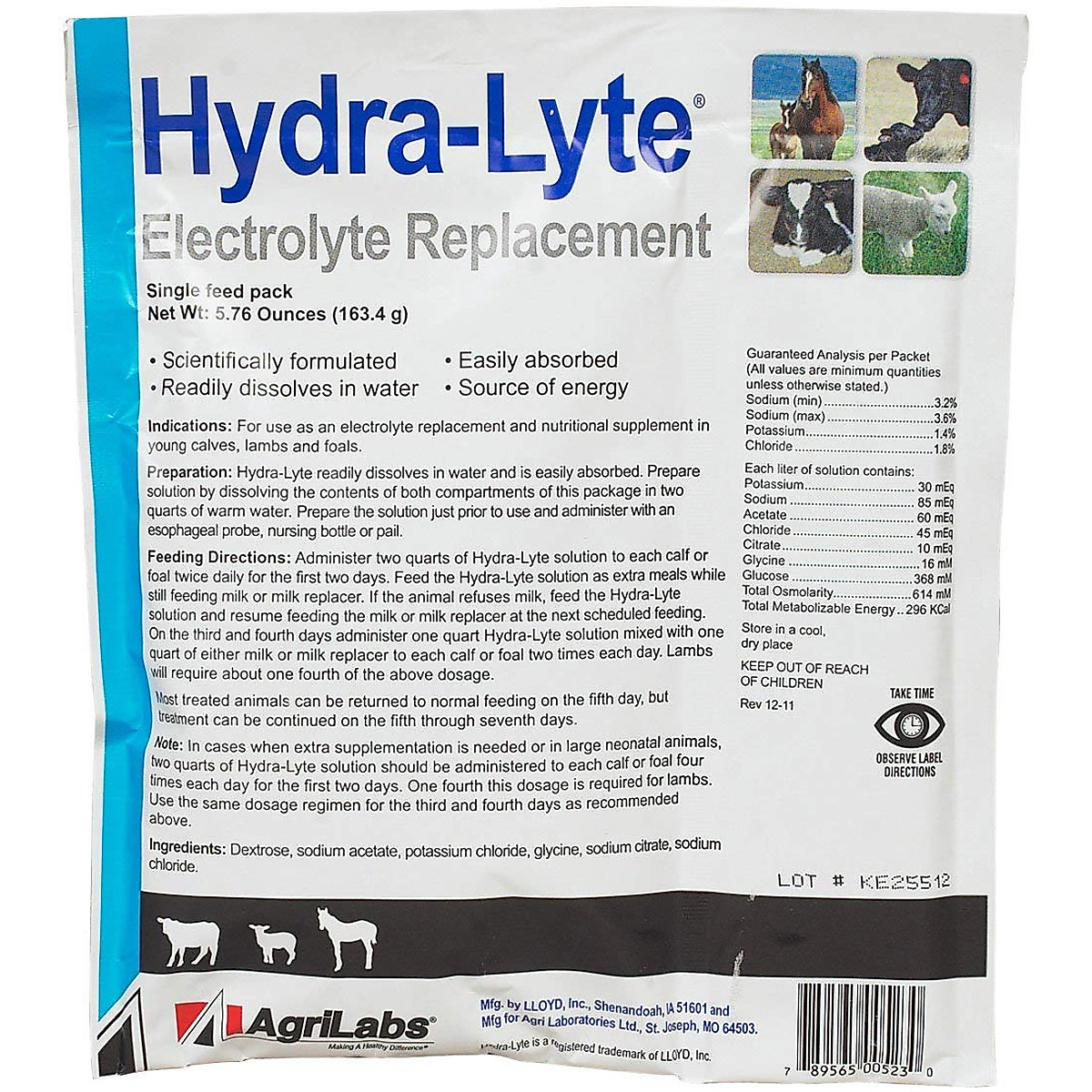 Agrilabs Hydra Lyte Electrolyte 5.76Oz