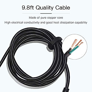 Power Strip Tower Wireless Charger, SUPERDANNY Surge Protector Tower, 10A 1080J Charger Station with 9 Outlets & 4 USB Ports, Extension Cord 10ft for Laptop Phone Black and Blue