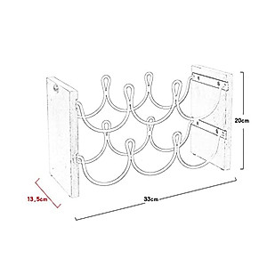 DLOETT Double-Layer Red Wine Rack Wrought Iron Restaurant Decorative Wine Rack Stacking Wine Rack Wine Bottle Storage