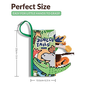 bc babycare Baby Books 0-6 Months, Touch Feel Crinkle Soft Cloth Book for Newborn Baby Boy Girl, Tummy Time Toys for 0-3-6-12-18 Months Infant (Ocean)