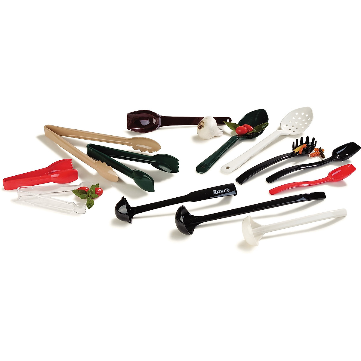 Carlisle FoodService Products CFS 447007 Solid Buffet / Salad Serving Spoon, 0.8 oz, Clear