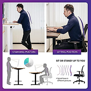 CuHome Electric Standing Desk 48 x 24 Inch Height Adjustable Stand Up Desk for Home and Office, Sit Stand Desk Computer Workstation with Splice Board