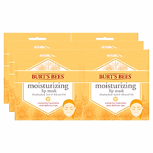 Burt's Bees Lip Masks Easter Basket Stuffers, Ultra Conditioning Lip Care Spring Gift for Women, for All Day Hydration, 100% Natural, Single Use (6 Count)