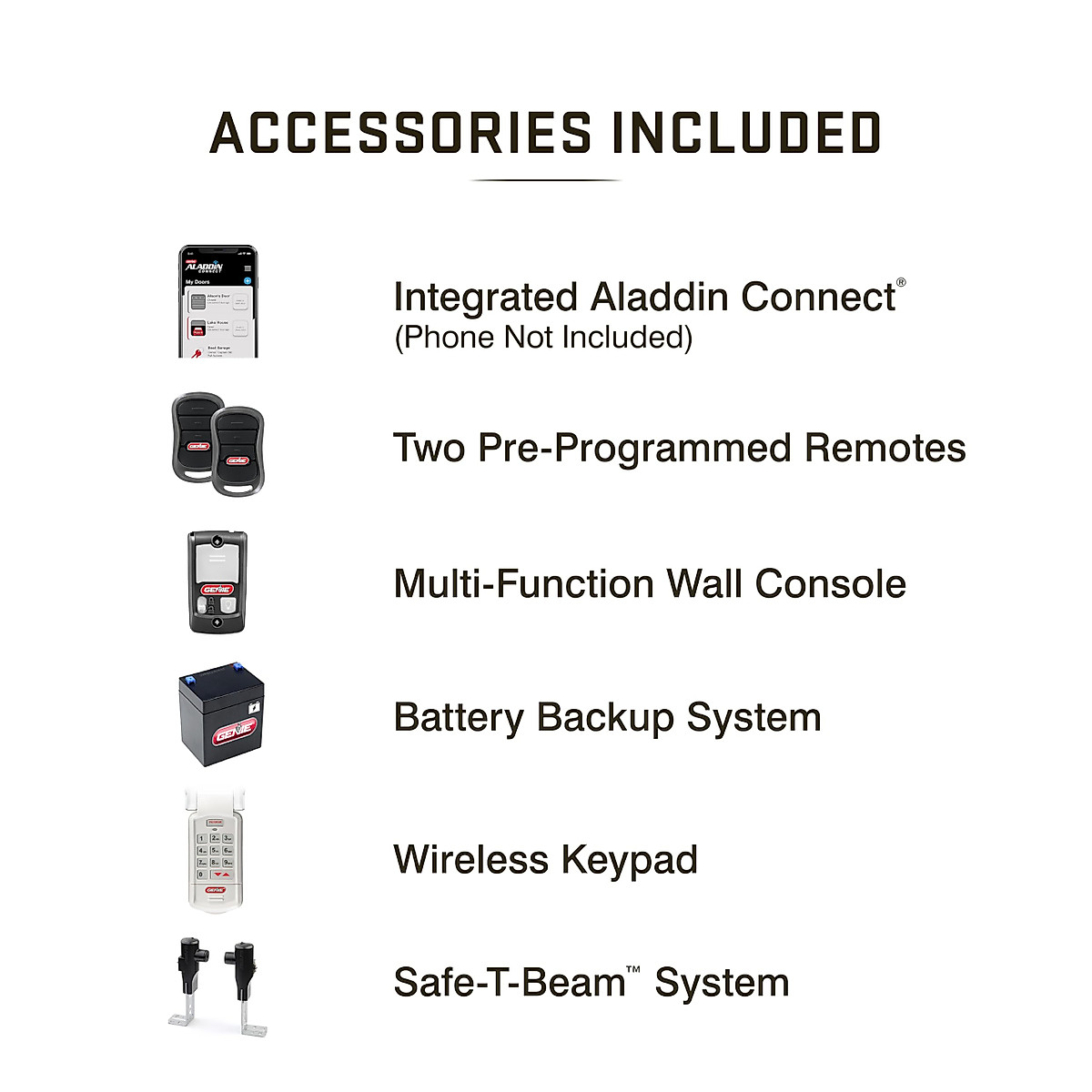 Genie 7155-TKV Smart Garage Door Opener StealthDrive Connect - Ultra Quiet opener, WiFi, Battery Backup - Works with Alexa & Google Home