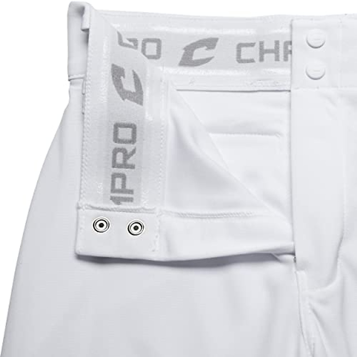 CHAMPRO Men's Standard Triple Crown Open Bottom Adult Baseball Pants, White, Navy Pipe, Small