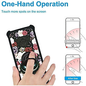 jioeuinly Case for Moto Thinkphone Case Compatible with Motorola Thinkphone Phone Case Cover [with Tempered Glass Screen Protector][Hard PC + Soft Silicone][Ring Support] [Luminous Effect] YGH-LZM