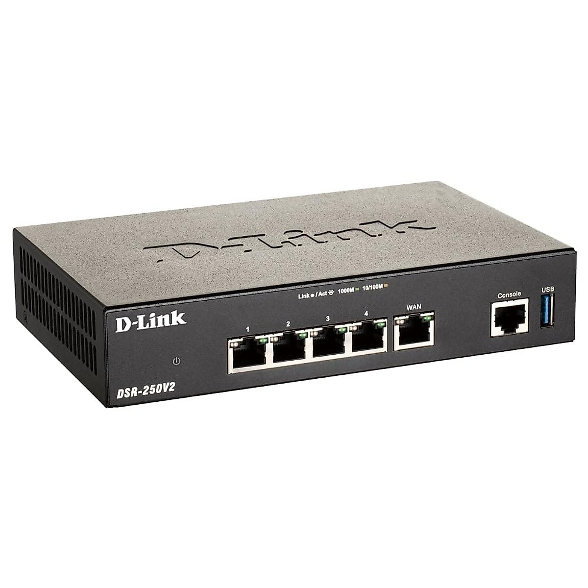 D-Link Unified Services VPN Router, 4 Port Gigabit Dual WAN Ethernet Load Balance Firewall Management Solution Mobile Broadband Support (DSR-250V2)
