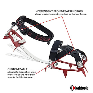 Kahtoola KTS Steel Hiking Crampons for Winter Hiking & Backpacking - Small/Medium