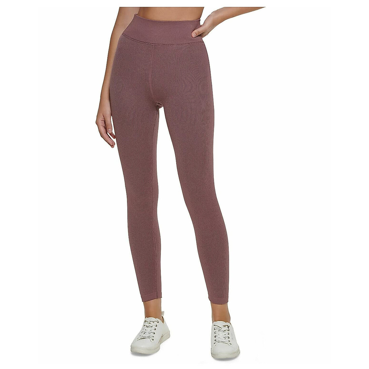 Calvin Klein Women's Premium Performance High Waist Moisture Wicking Legging, Java, X-Large