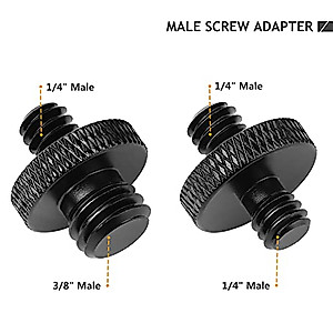 24 Pcs Camera Screw Adapter 1/4 to 1/4 and 1/4 to 3/8 Tripod Mount Converter Set for Camera Mount, Monopod, Ballhead, Flash Light Stand Frgyee