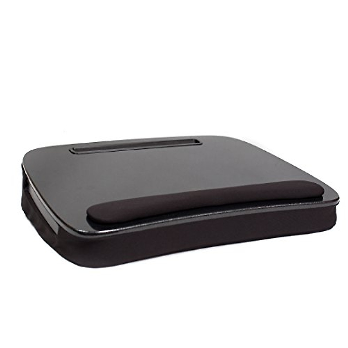 Sofia + Sam Multi Tasking Lap Desk with Memory Foam Cushion | Wrist Rest Cushion | Fits Laptops Up to 15" | Tablets Up to 9.6" | Smart Phones Up to 3.5" | Black Top | Computer Lap Tray