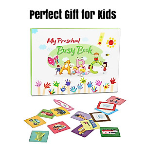 Preschool Learning Activities Busy Book for Toddler, Educational Toys for Kids Ages 3 4 5 6 7, Autism Learning Materials, Preschool Workbook Toy for Toddlers Boys Girls Travel