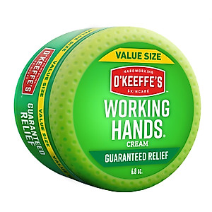 O'Keeffe's Working Hands Hand Cream, For Extremely Dry, Cracked Hands, 6.8 oz Jar (Value Size, Pack of 1)
