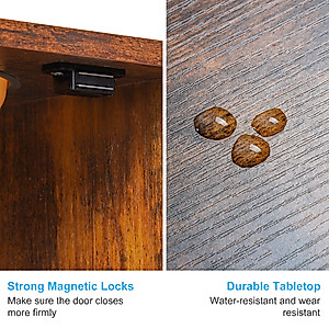 Hey-brother Cat Tree with Litter Box Enclosure, All-in-one Cat Tower for Indoor Cats with Large Hammock, Bed, Food Station, Scratching Posts, Modern Style Pet Furniture, Rustic Brown MPJ100SR