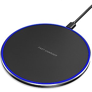 Fast Wireless Charger (Pad), 10W Max Wireless Charging Compatible with iPhone 14/14 Plus/14 Pro/14 Pro Max/13/12/SE/11/X/XR/8, AirPods/AirPods Pro, Google Nexus 4/Huawei/LG/Samsung(No AC Adapter)