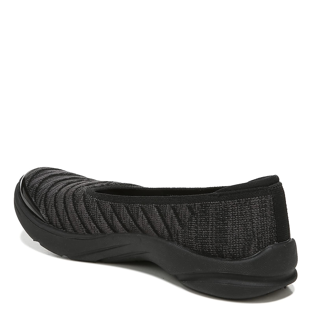BZees Women's Legato Slip-On Flat Ballet, Black, 8