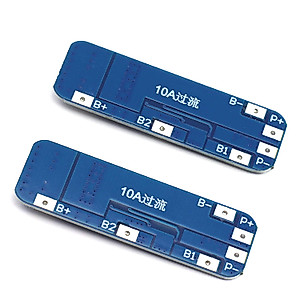 DGZZI 2PCS 3S 12V 18650 10A BMS Charger Module Li-ion Lithium Battery Protection Board Circuit Board 10.8V 11.1V 12.6V