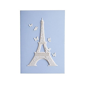 NIQUEA.D, Laser Cut Eiffel Tower Birthday Card