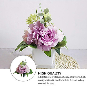 SOIMISS Artificial Roses Peony Hydrangea Flowers Bridal Wedding Bouquet for Party Wedding Decoration