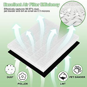 3 pack C545 Replacement HEPA Filter Compatible Winix C545 B151 P150 9300 Air Puri-fier Filter S,3 True HEPA Filter+3 Activated Carbon Pre-Filter,Compare to Part Number 1712-0096-00, 2522-0058-00