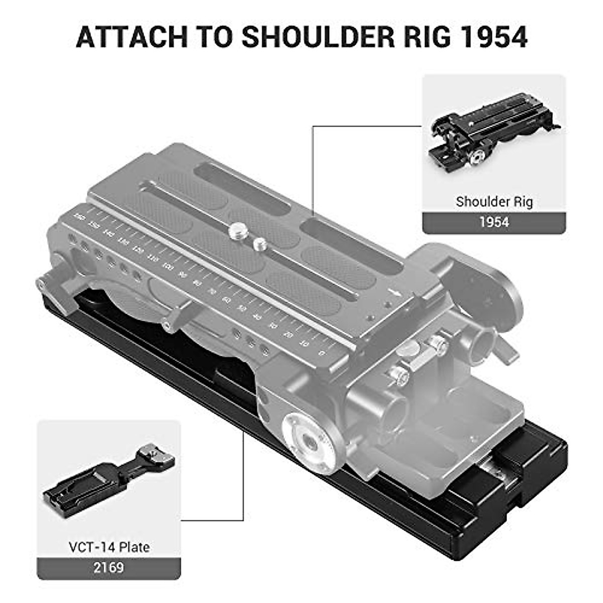 SMALLRIG Universal Quick Release Tripod Adapter Plate for Sony VCT-14 - 2169