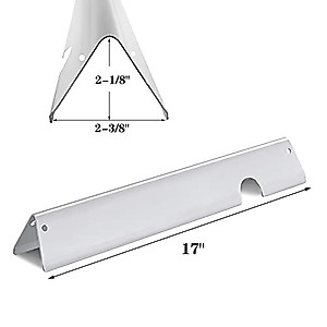 WALBZS 17 Inch Grill Flavorizer Bars Heat Plates for Weber Genesis II/LX 400 Series, Genesis II E410, E435, S435 (2017 and Newer) Grill Parts, Stainless Steel Replacement,Set of 7