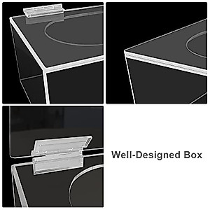 Dryer Sheet Dispenser with Hinged Lid,Acrylic Laundry Dryer Sheet Holder, Dryer Sheets Container for Fabric Softener Sheets, Tissue Box, Container Storage Box for Laundry Room Décor (Clear)