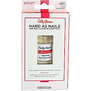 Sally Hansen Hard As Nails Strengthener Clear 0.45 Ounce (13.3ml) (3 Pack)