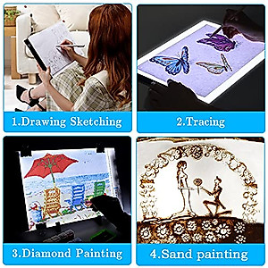 Ratukall 183PCS A4 Diamond Painting Light Pad Kit, Light Board for Diamond Painting Accessories, Tracing Light Box with 5D Painting Tools Set for Full Drill & Partial Drill 5D Diamond Art
