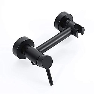 MINJING Toilet Bidet Faucet, Matte Black Brass Hot and Cold Water for Bathroom Shower Head Self Cleaning Hand Sprayer