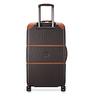 DELSEY Paris Chatelet Hardside 2.0 Luggage with Spinner Wheels, Chocolate Brown, Checked-26 Inch Trunk
