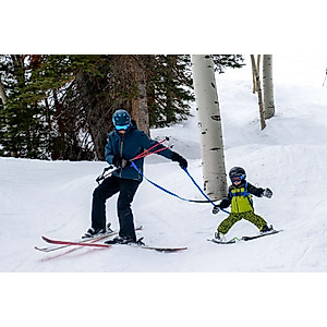 skiguard Ski Harness Trainer for Kids: Teach Your Child The Speed Control of Skiing and Snowboarding - Shock Absorbing Leashes - Mini Backpack - Adjustable Seat Harness - Perfect for Beginners