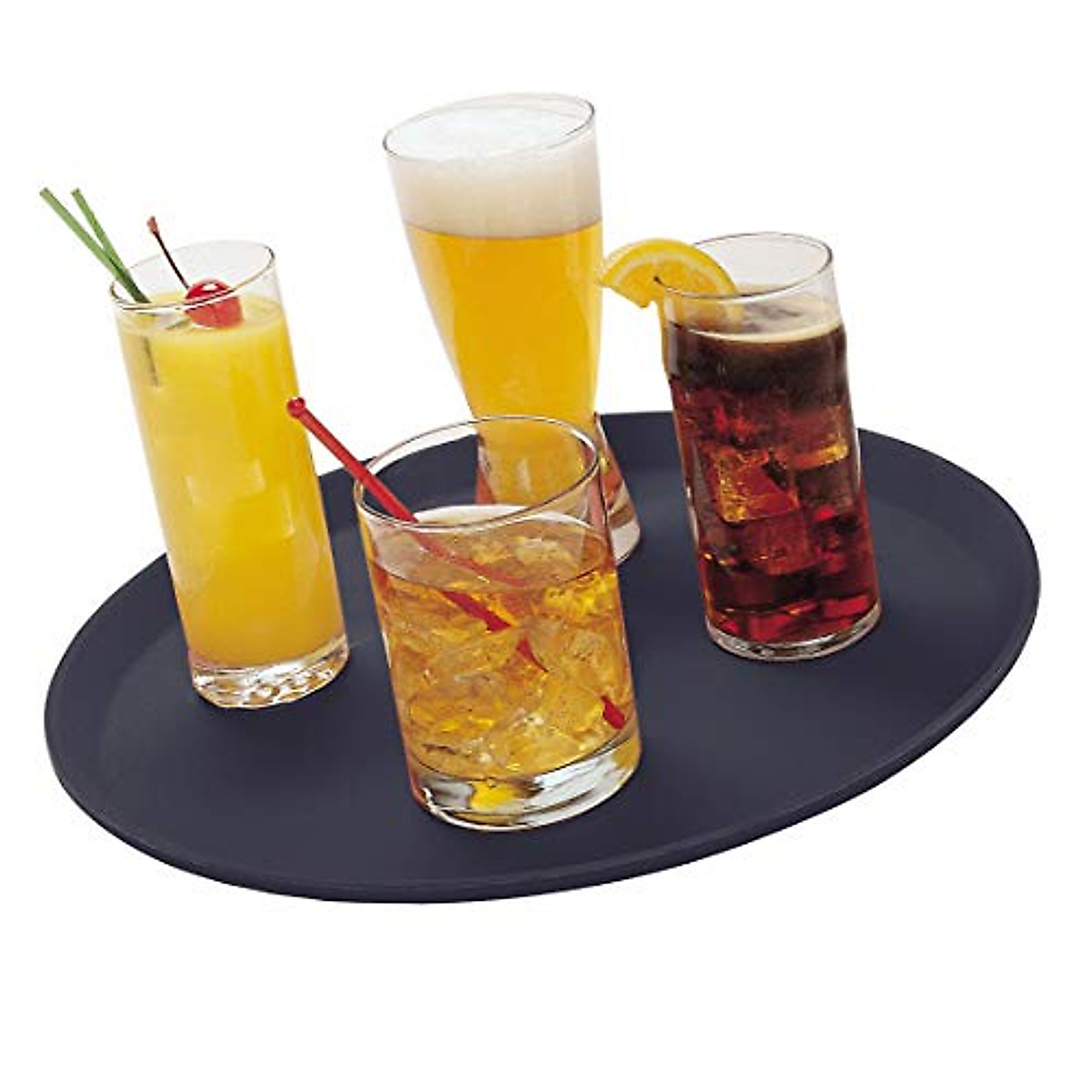 Cambro (1400CT110) 14" Round Fiberglass Bar Tray - Camtread® [Case of 12]