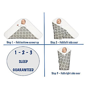 BundleBee Baby Wrap – Swaddle – Baby Blanket – Summer or Winter - Feather Light - Neck and Back Support – Hypoallergenic – Beautiful Packaging – Newborns 0-4 Months - Grey Polka Dot