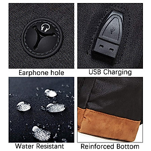 LACATTURA College Backpack, Lightweight Laptop Book Bag, Black