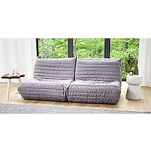 Main + Mesa LoBoh One Seater Modular Sofa/Accent Chair; Premium Foam-Filled, 70's Bean Bag Chair Alternative