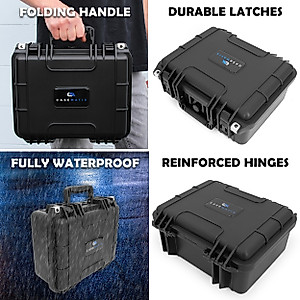 CASEMATIX Graded Card Storage Box Compatible with 40+ BGS PSA Sports Trading Cards with Top loader Card Storage Case Front Compartment, Waterproof Graded Card Case For Slabs and Toploaders